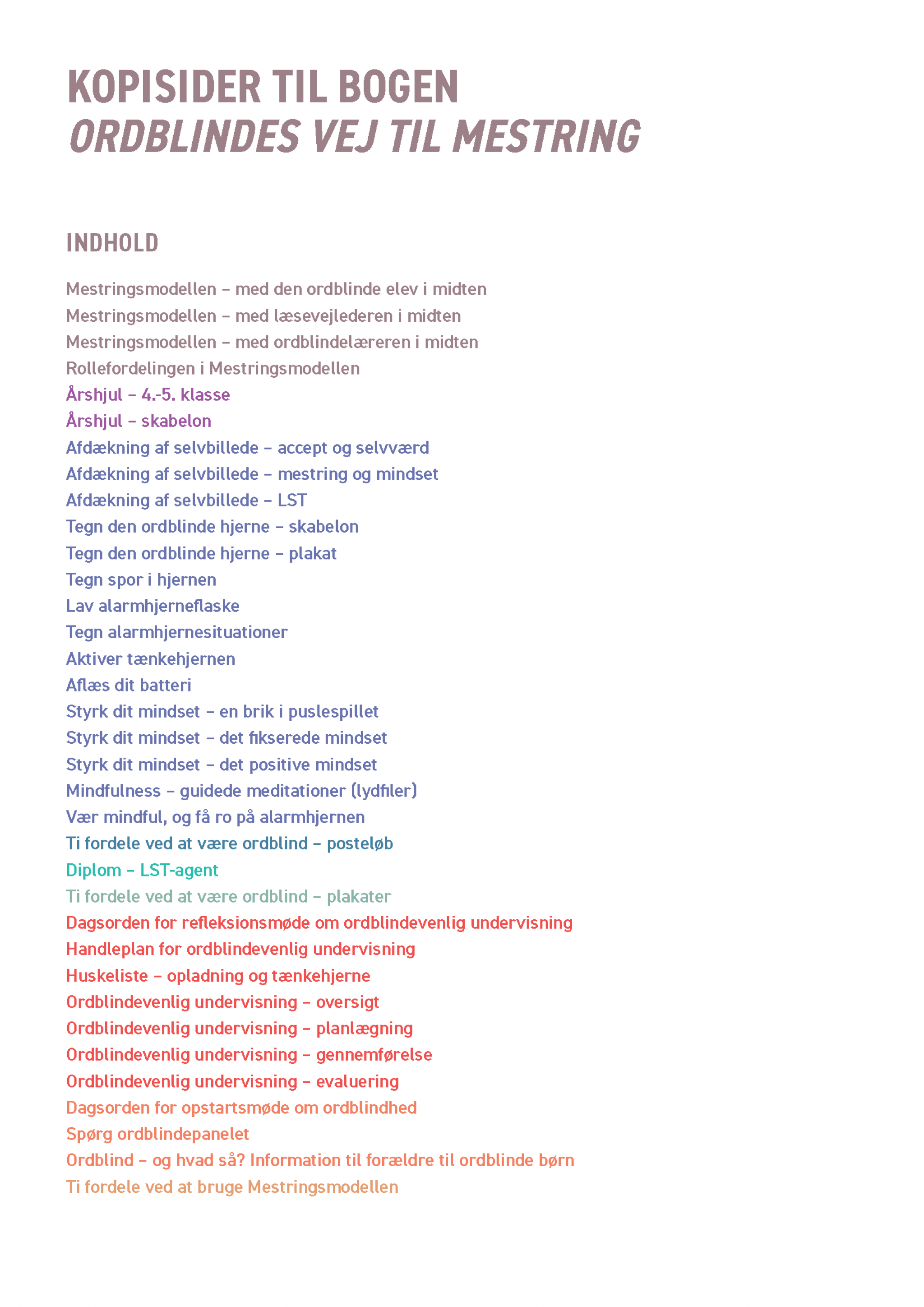 Kopiark ordblindes vej til mestring - Dansk Psykologisk Forlag