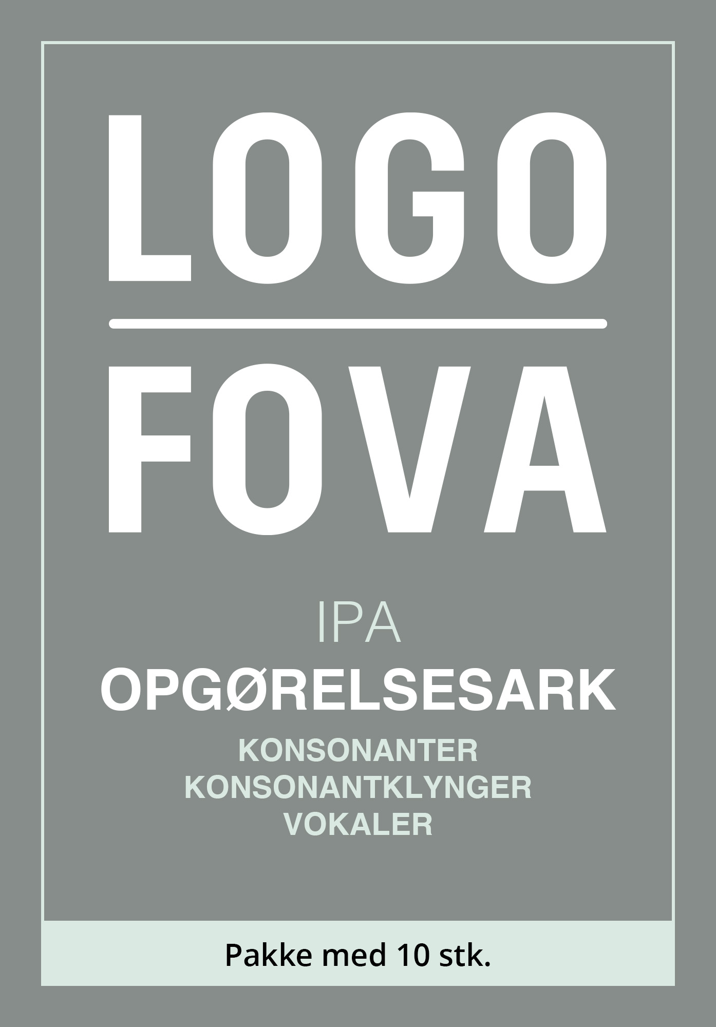 LogoFoVa - IPA Opgørelsesark for konsonanter, konsonantklynger, vokaler ...